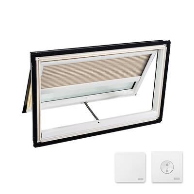 VELUX 44-1/4 x 26-7/8 in. Fresh Air Venting Deck-Mount Skylight with Laminated Low-E3 Glass VS ...
