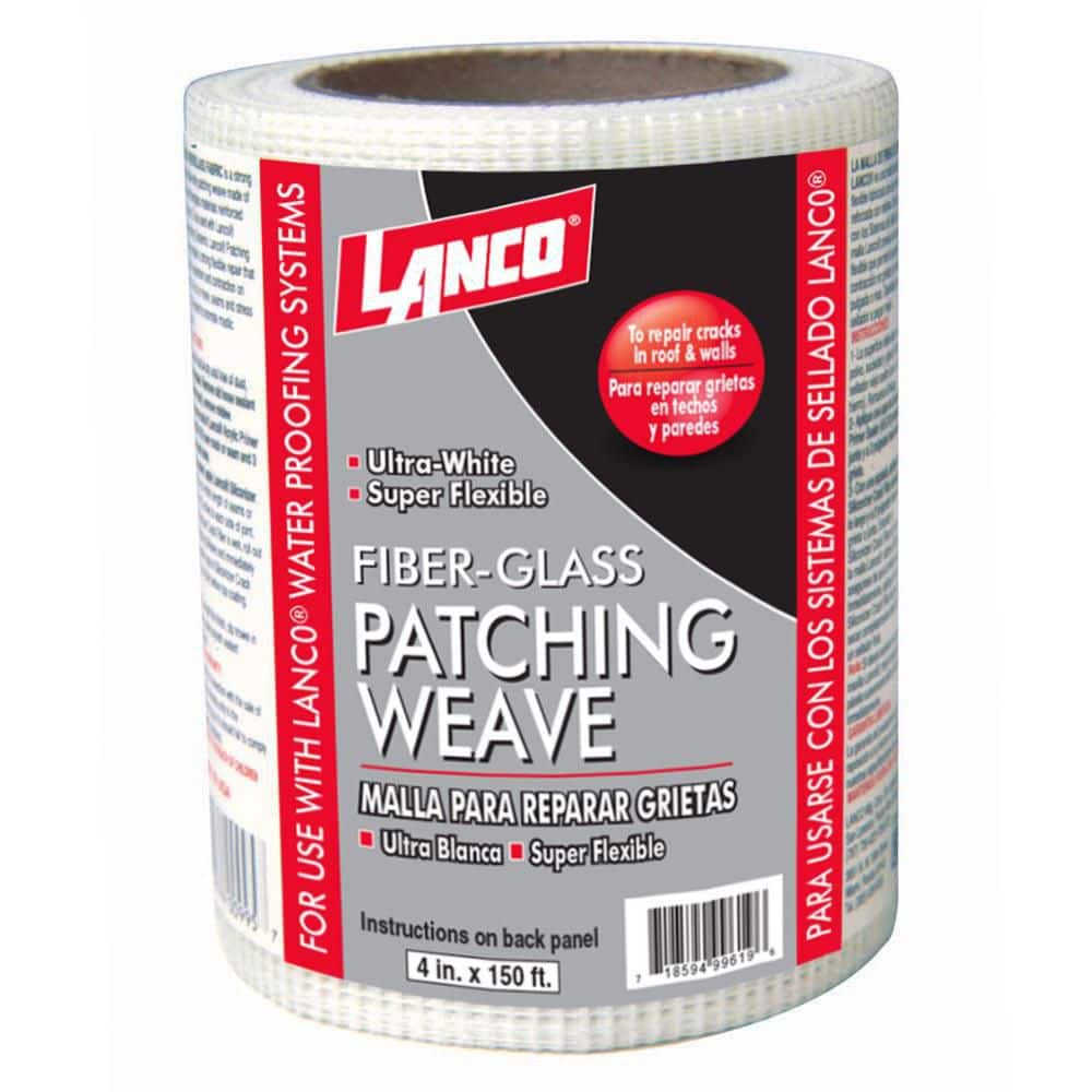 Lanco 4 in. x 150 ft. Fiberglass Patching Weave Roll Flashing for Crack ...