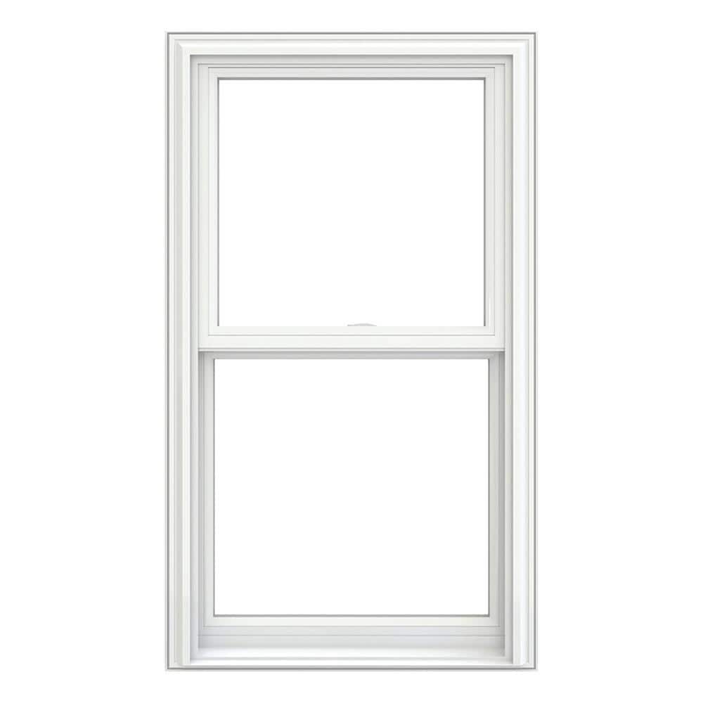 JELD-WEN V-2500 Series 27.75 in. x 57.5 in. Double Pane Double Hung ...