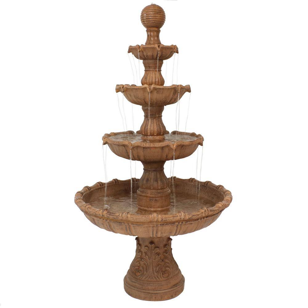 Sunnydaze 80 in. Large Tiered Ball Outdoor Fountain FC-73803 - The Home ...