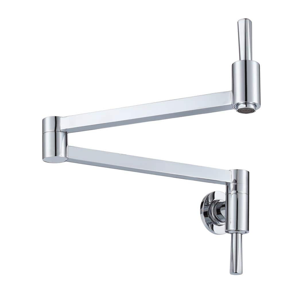 AVITAS Wall Mounted Double Handle Pot Filler Folding Brass Kitchen ...