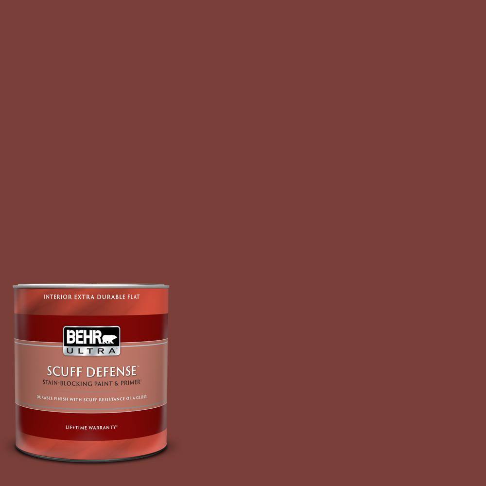 BEHR ULTRA 1 qt. #PPU2-02 Red Pepper Extra Durable Flat Interior Paint ...