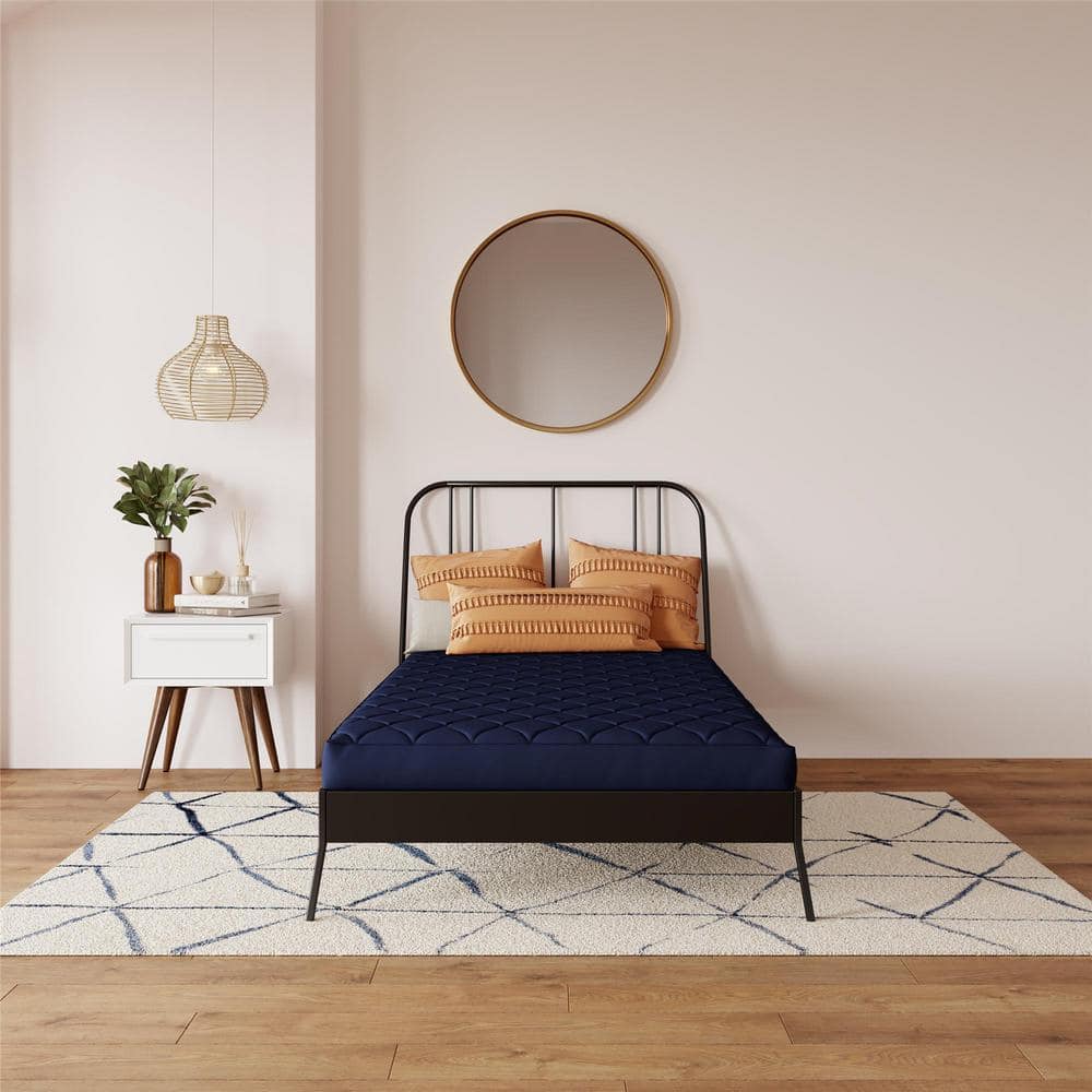 DHP Dana 6 in. Plush Polyester Fill Tight Top Quilted Blue Twin ...