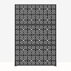 MAYEERTY 1-Piece 72 in. x 47 in. Outdoor White Metal Privacy Panel ...