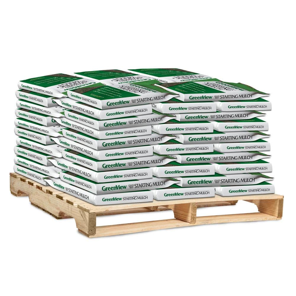 GreenView 38 lbs. Grass Seed Starting Mulch (50 bags/38,000 sq. ft ...