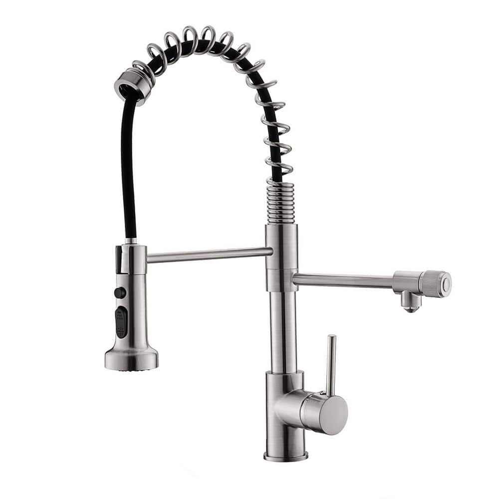 PERLIRIA INC 3 Way Spring Single Handle Pull Down Sprayer Kitchen ...