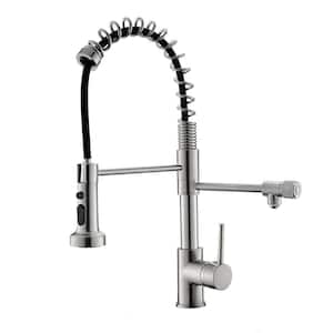 ARCORA Single Handle Pull Down Sprayer Kitchen Faucet, Stainless Steel ...