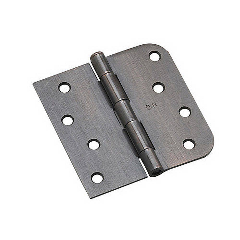 Onward 4 in. x 4 in. Oil-Rubbed Bronze Full Mortise Combination Butt Hinge with Removable Pin (3 ...