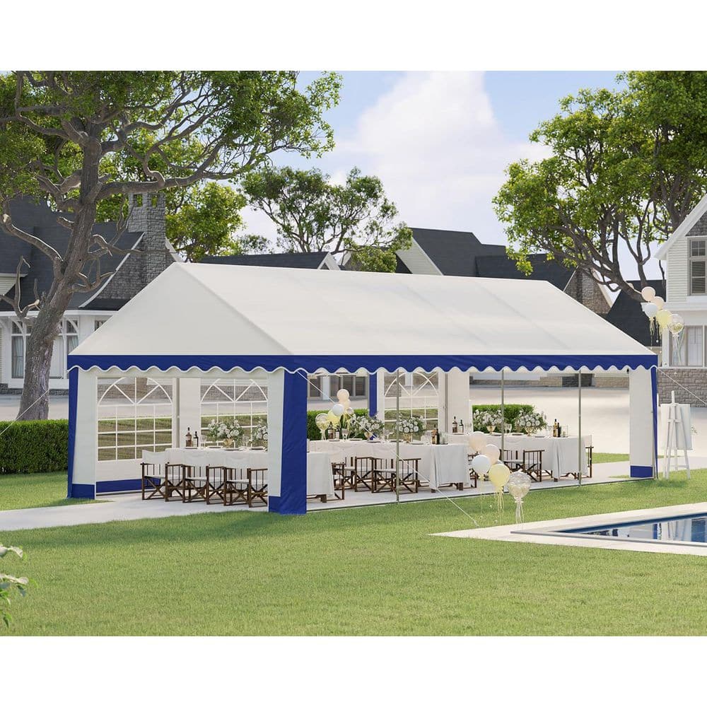 Have a question about amerlife 13 ft. x 26 ft. White and Blue Party ...