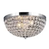 Elegant Designs Elipse 13 in. 2-Light Chrome and Crystal Flush Mount FM1000-CHR - The Home Depot