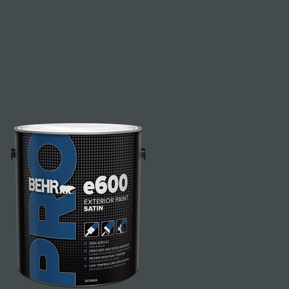 BEHR PRO 1 gal. #730F-7 Black Sable Satin Exterior Paint PR64301 - The ...