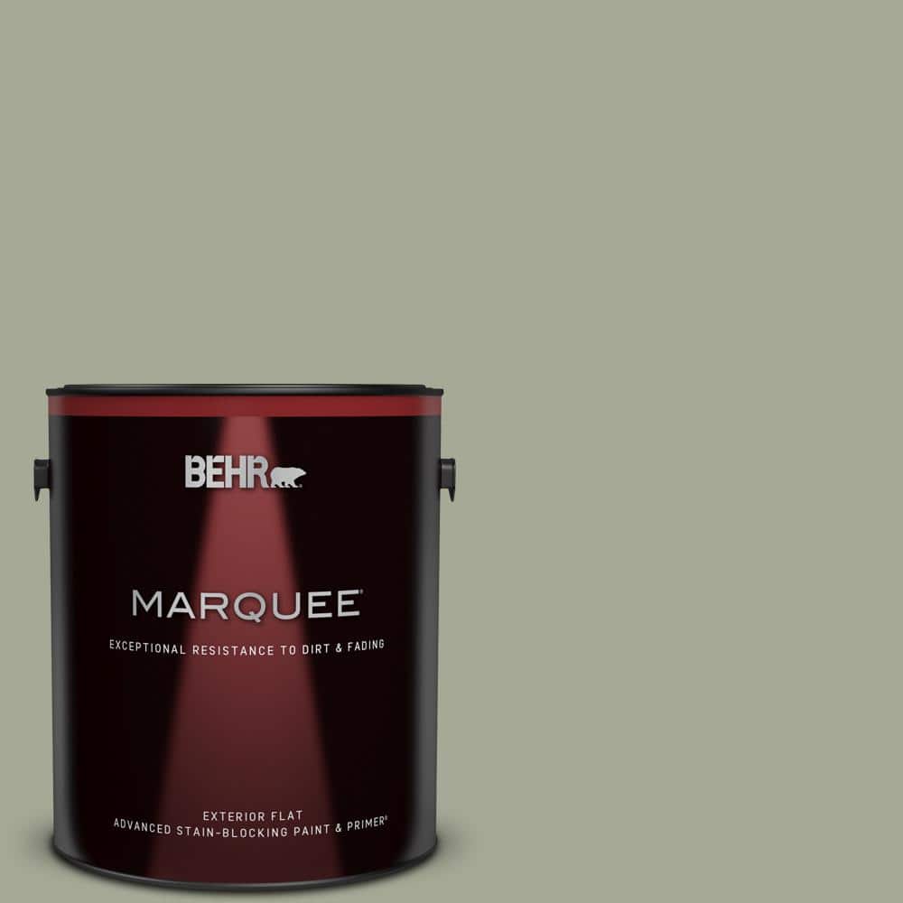 BEHR MARQUEE 1 gal. #PPU10-16 Simply Sage Flat Exterior Paint & Primer ...