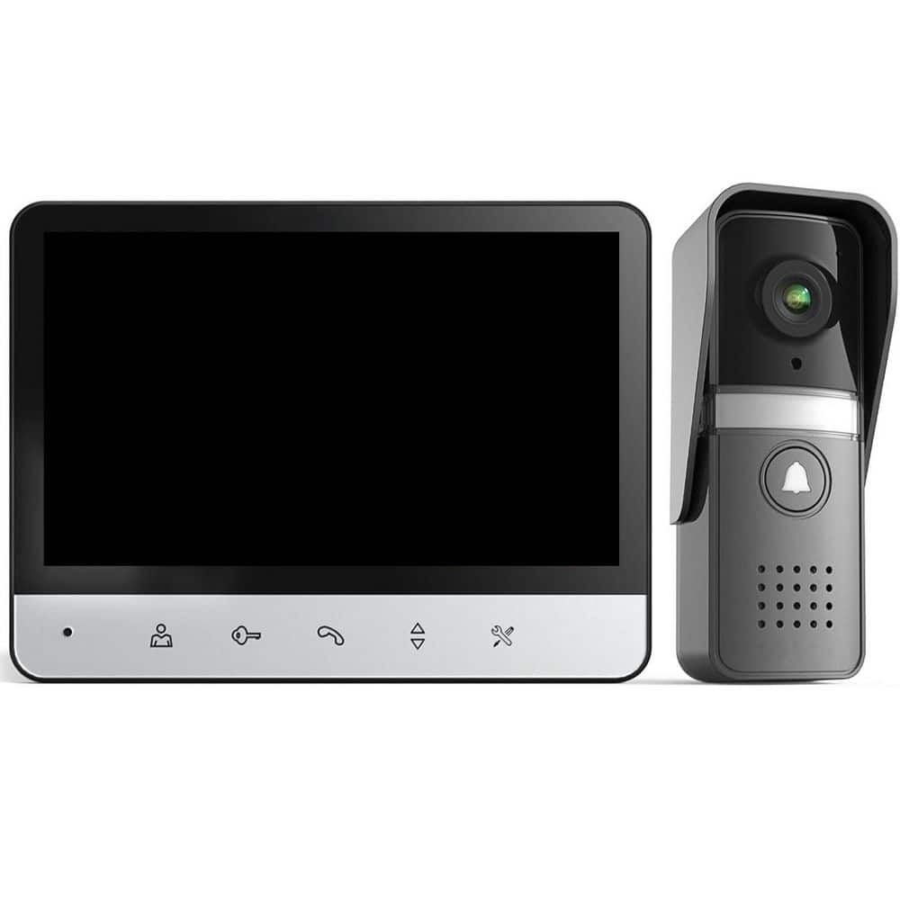 Yichuhaoxi Wired Plug-in Video Intercom System 7 in. Video Doorbell ...
