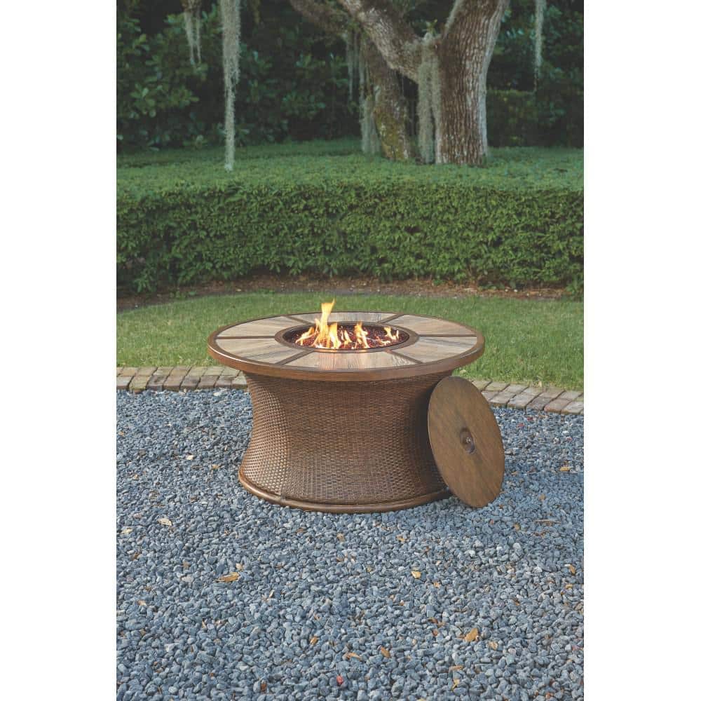 Home Decorators Collection Port Elizabeth 42 in. W Brown Aluminum ...