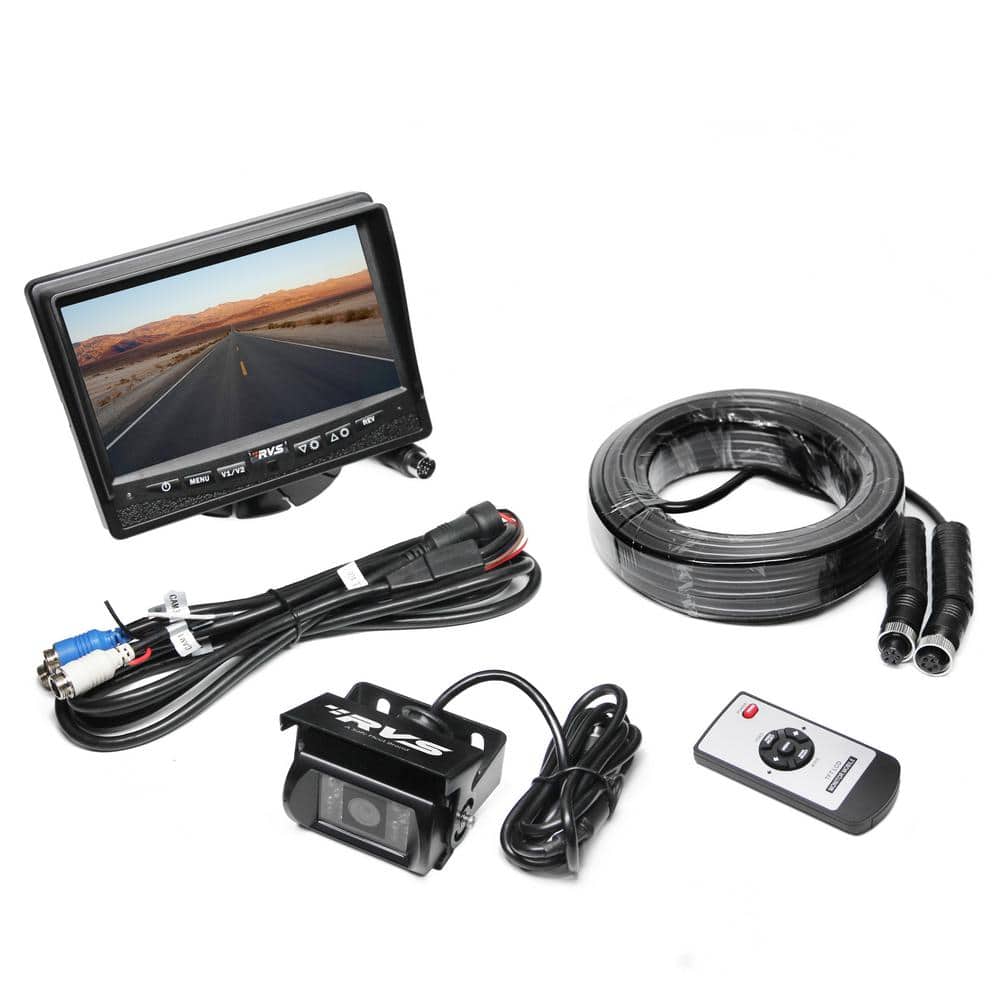 REAR VIEW SAFETY 540TVL Back-Up Camera System with 7 in. Flush Mount ...