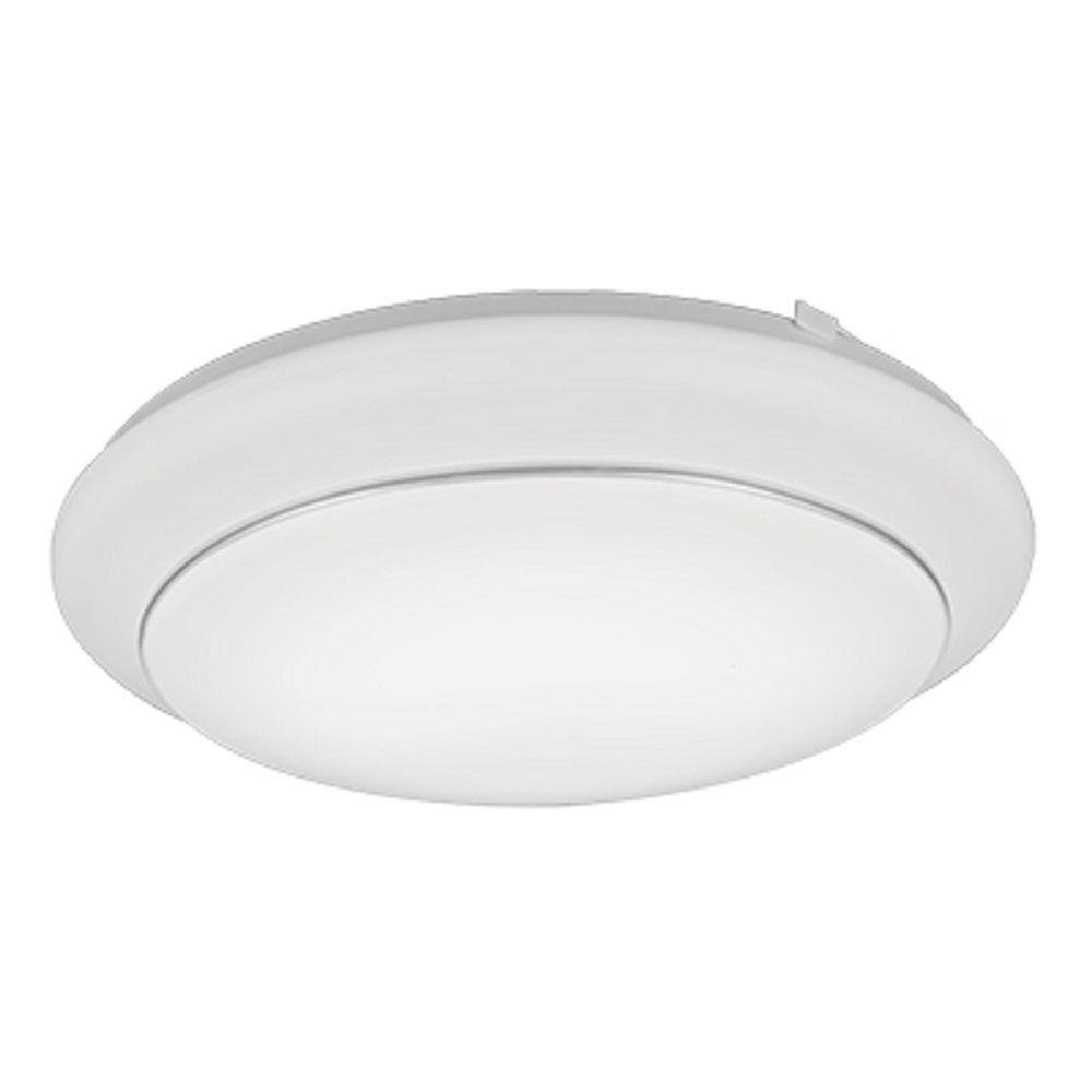 Lithonia Lighting Bandon 14 in. Polished Silver LED Flush Mount FMBANL ...