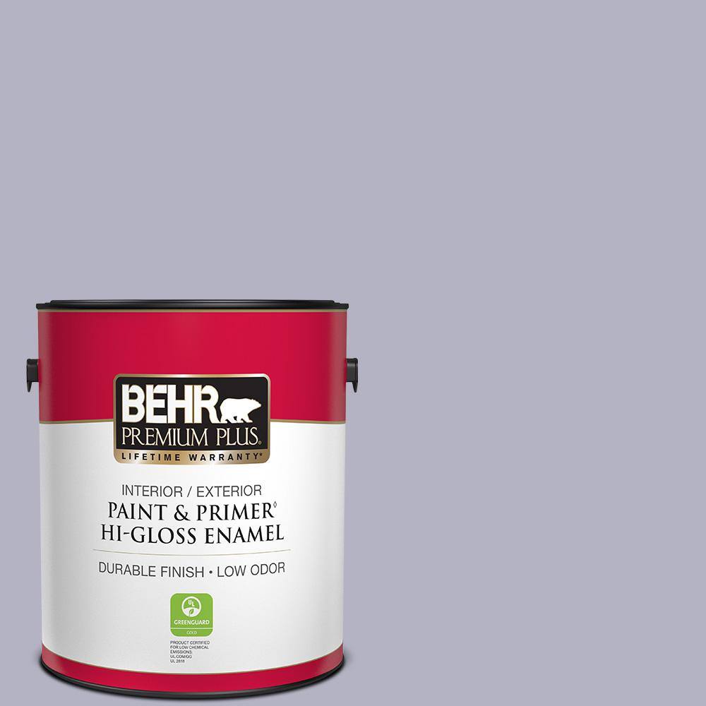 BEHR PREMIUM PLUS 1 gal. #640F-4 Fading Sunset Hi-Gloss Enamel Interior ...
