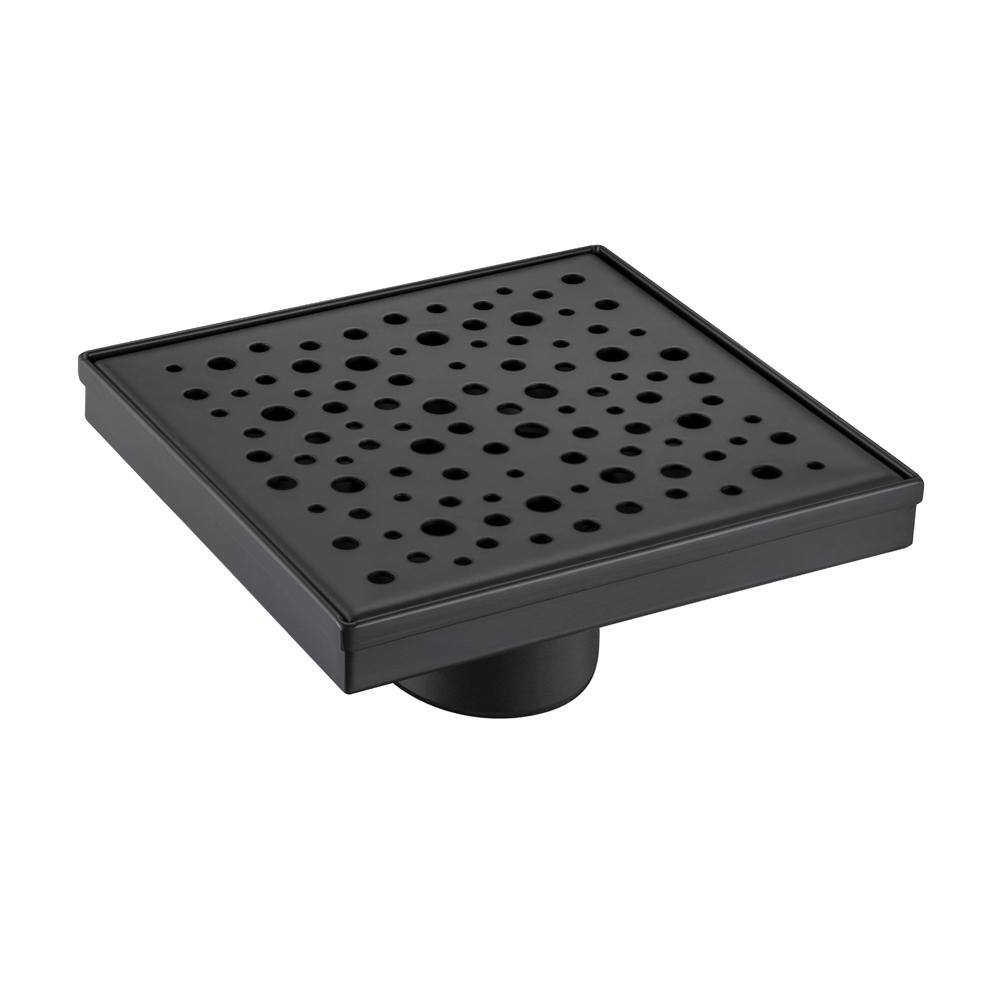 Elegante Drain Collection 4 in. Square Stainless Steel Shower Drain ...