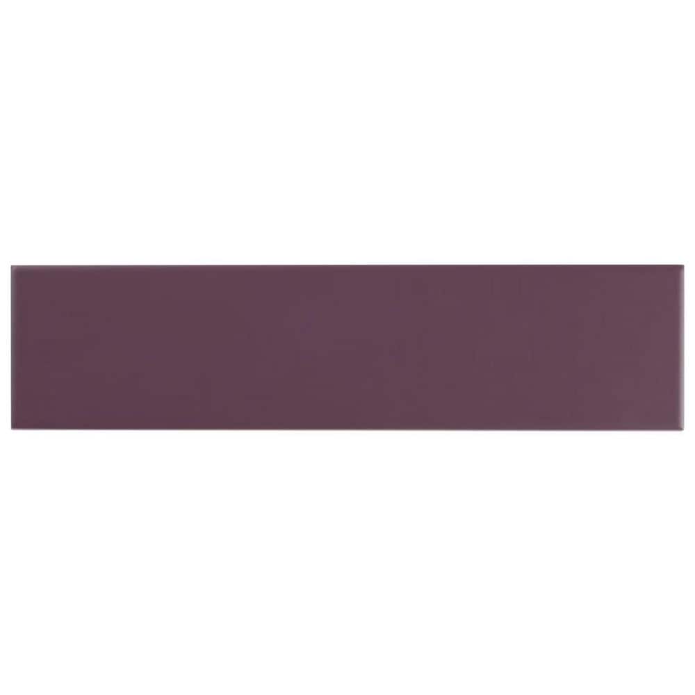 Ivy Hill Tile Sway Dark Purple 2.75 in. x 0.31 in. Matte Porcelain ...