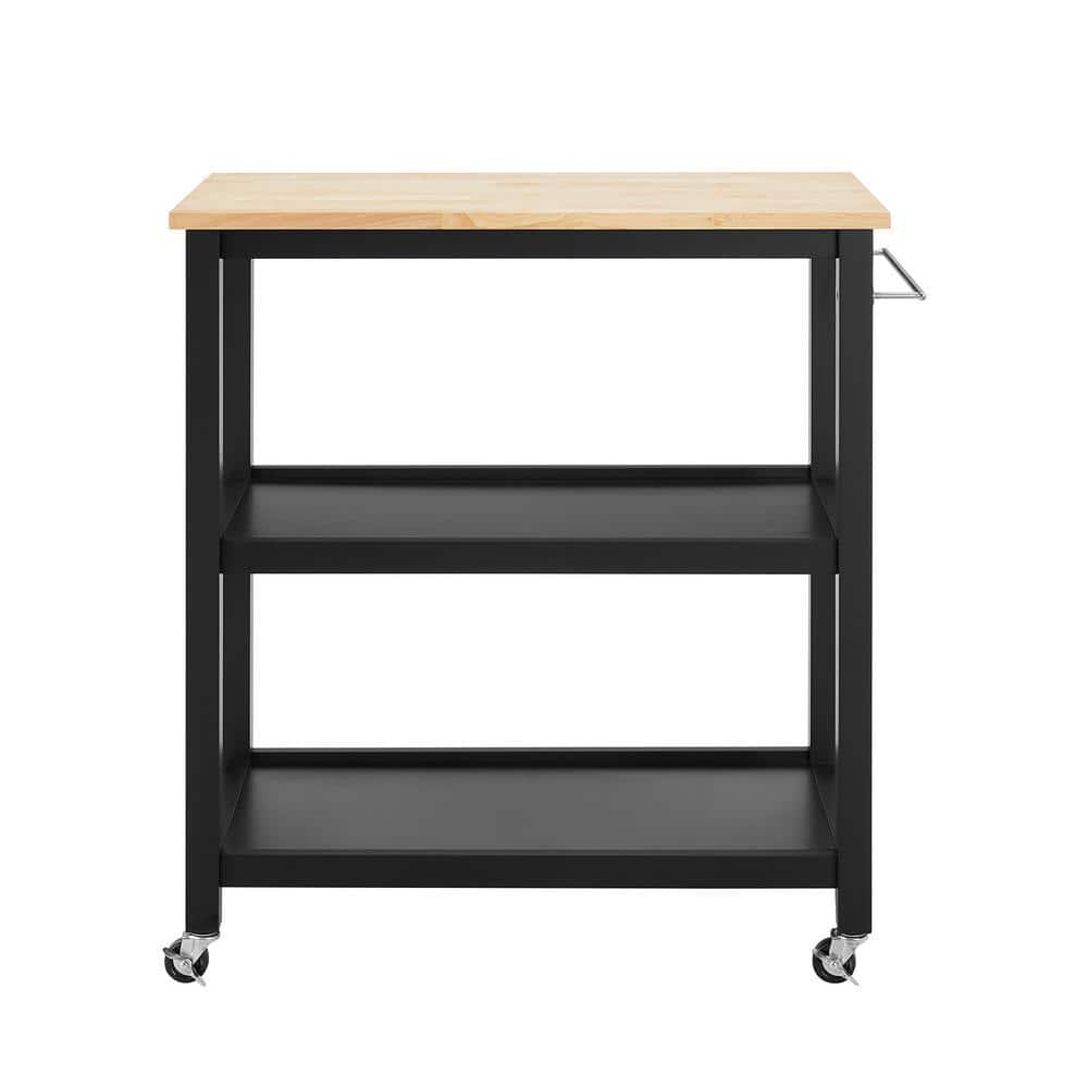 Margo Black Kitchen Cart SKEGL19469BK - The Home Depot