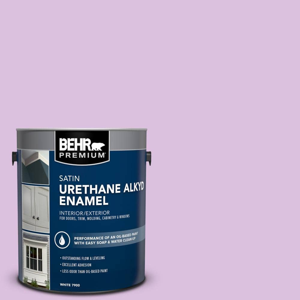 BEHR PREMIUM 1 gal. #P100-3 Epiphany Urethane Alkyd Satin Enamel ...