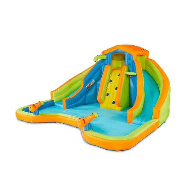 BANZAI Adventure Club Water Park Inflatable 2 Lane Water Slide Splash ...