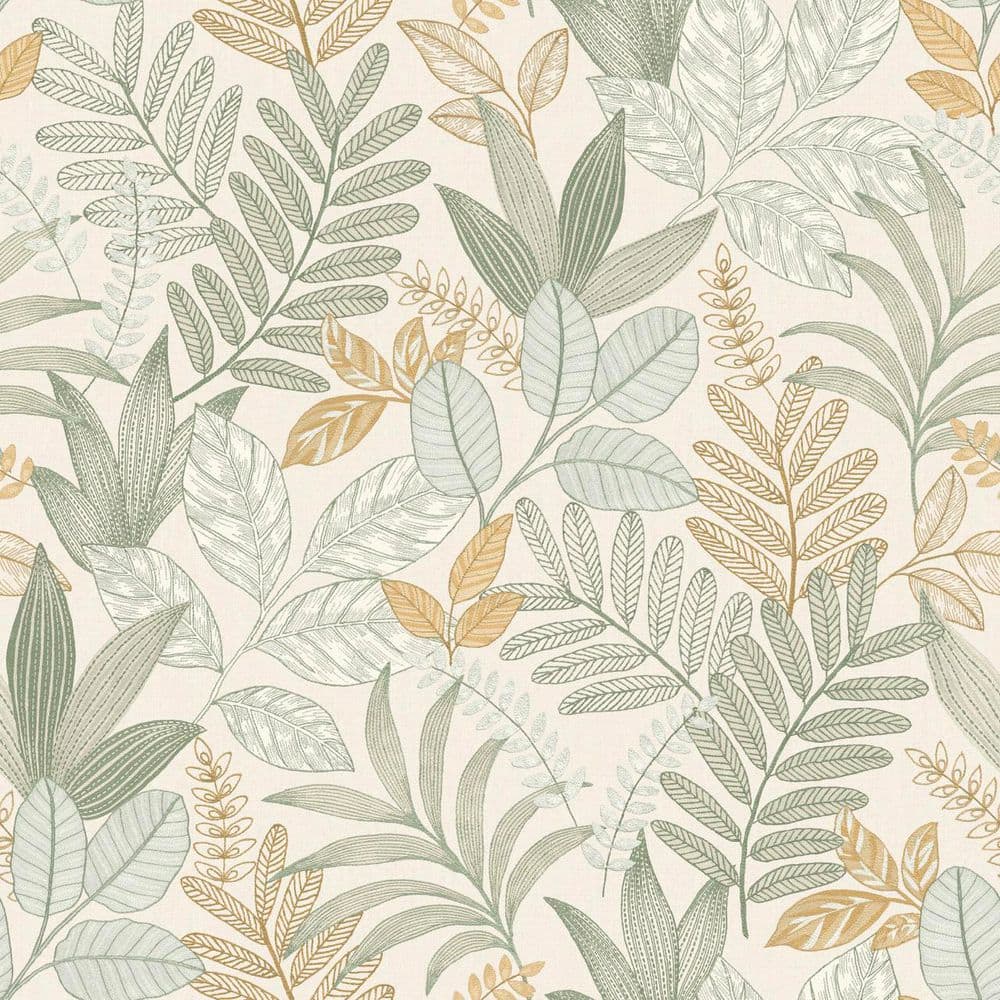 Veer Decor Allure Foliage Moss Wallpaper Sample 8249-AI5-S - The Home Depot