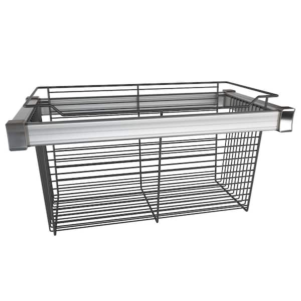 VIA Cabinets Premium 16.34 in. H x 24 in. W Chrome Aluminum Full ...