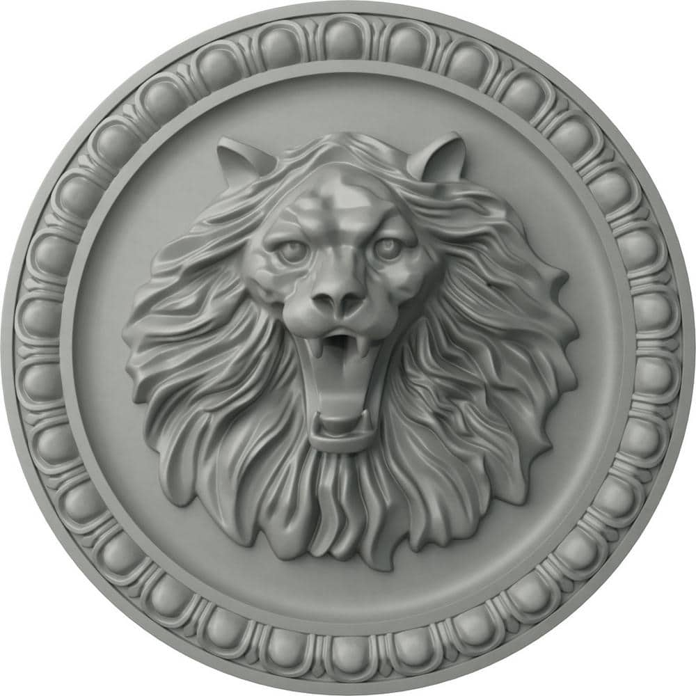 Ekena Millwork 3-5/8 in. x 13-3/4 in. x 13-3/4 in. Polyurethane Lion ...