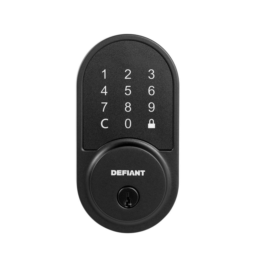 Reviews for Defiant Round Matte Black Smart Wi-Fi Deadbolt Powered by ...