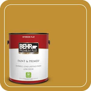 BEHR ULTRA 1 qt. #M290-7 Turmeric Extra Durable Flat Interior Paint ...