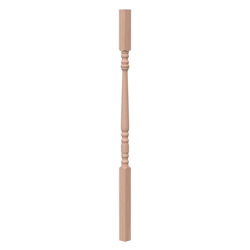 EVERMARK Stair Parts 34 in. x 1-1/4 in. 5205 Unfinished Red Oak Square ...