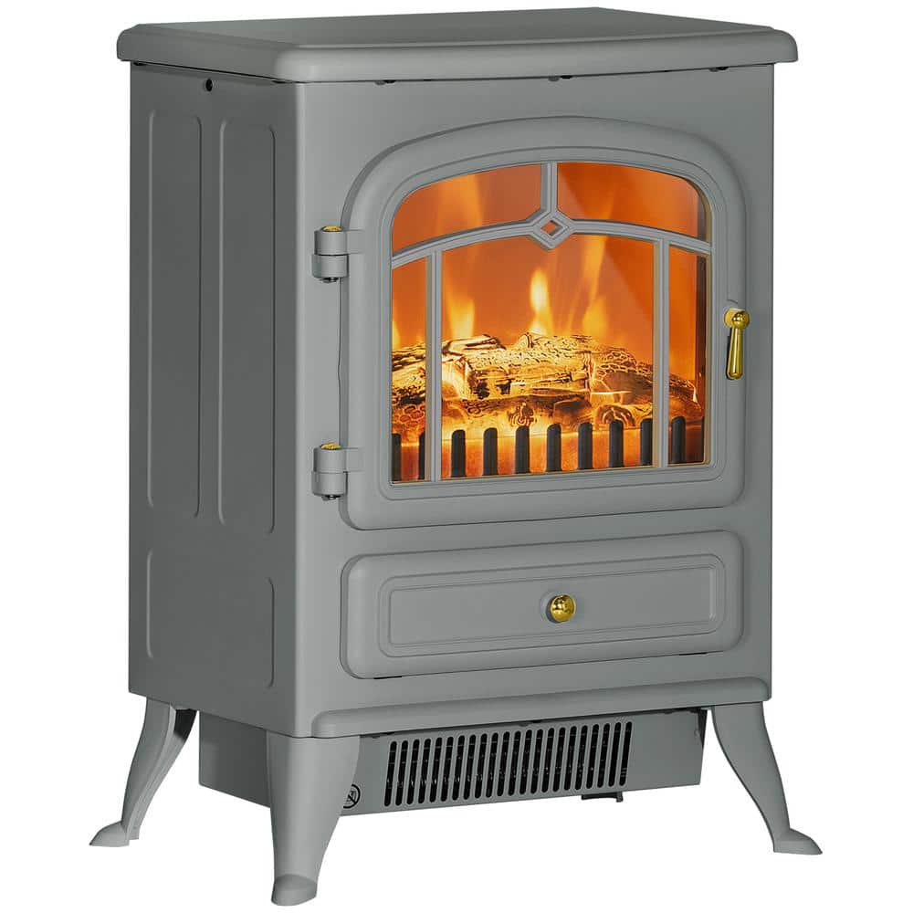 Reviews for HOMCOM 16.25 in. Freestanding Electric Fireplace Heater ...