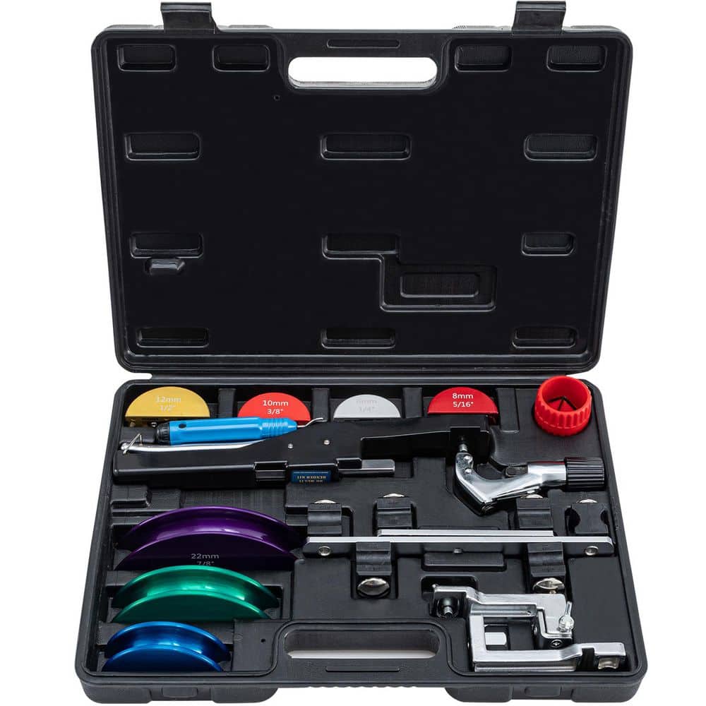 SKYSHALO Pipe Bender Tubing Bender with 7 Colorful Dies 90° Forward and ...