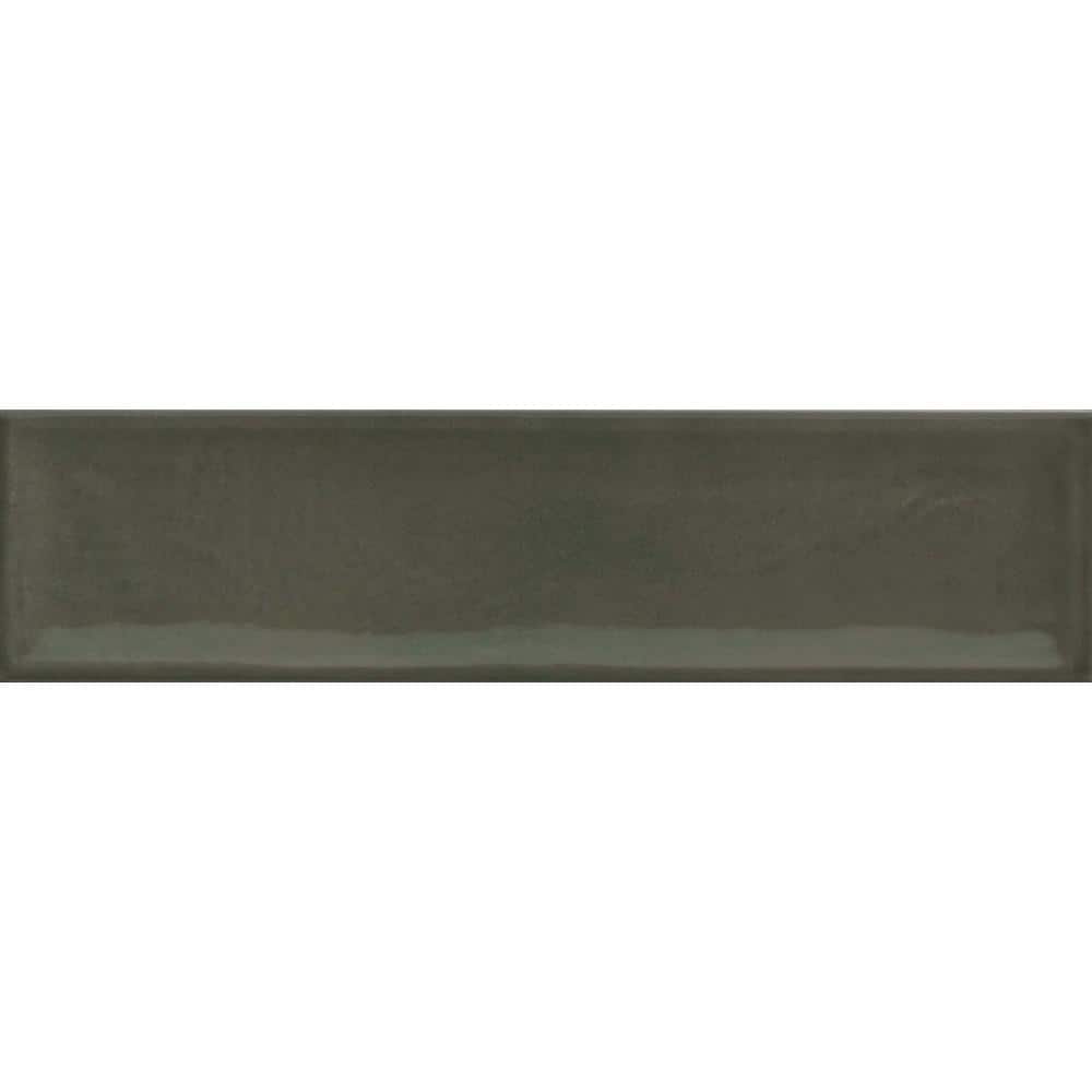 EMSER TILE Raku Olive 3 in. x 12 in. Glossy Ceramic Wall Tile (6.3 sq ...