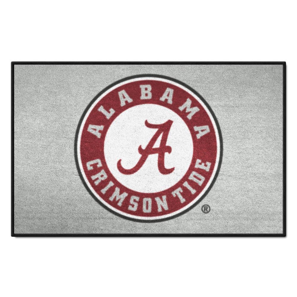 FANMATS Alabama Crimson Tide Gray 19 in. x 30 in. Starter Mat Accent ...