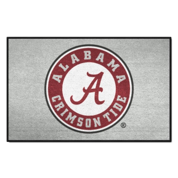 FANMATS Alabama Crimson Tide Gray 19 in. x 30 in. Starter Mat Accent ...