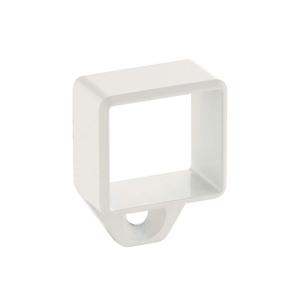 Glass Warehouse Corona White Aluminum Bottom Tab Square Wall Bracket ...