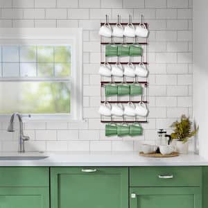 Sorbus 6-Tier Mug Rack for Wall-Small Metal Rustic Coffee Mug Holder ...