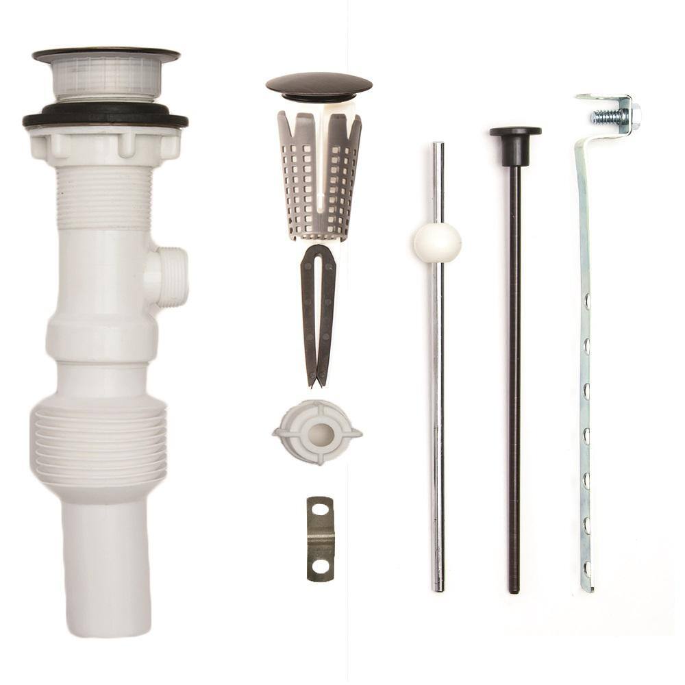 PF WaterWorks 1.6-2 in. Sink Hole Flex Pop-Up Drain Easy Install/Remove ...