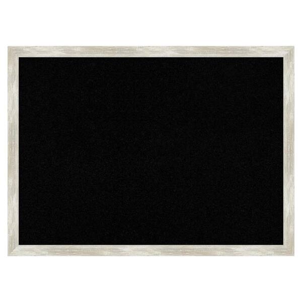 Amanti Art Crackled Metallic Narrow Framed Black Corkboard 30 in. x 22 ...