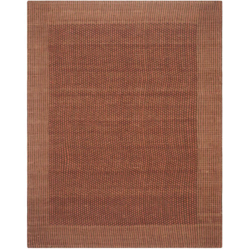 SAFAVIEH Natural Fiber 6 ft. x 9 ft. Brown/Rust Solid Color Area Rug ...
