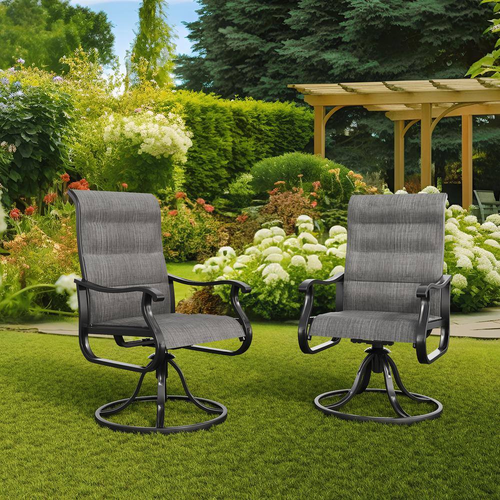 ELPOSUN Outdoor Dining Armchairs with Cushion-Gentle Rocking Motion And ...