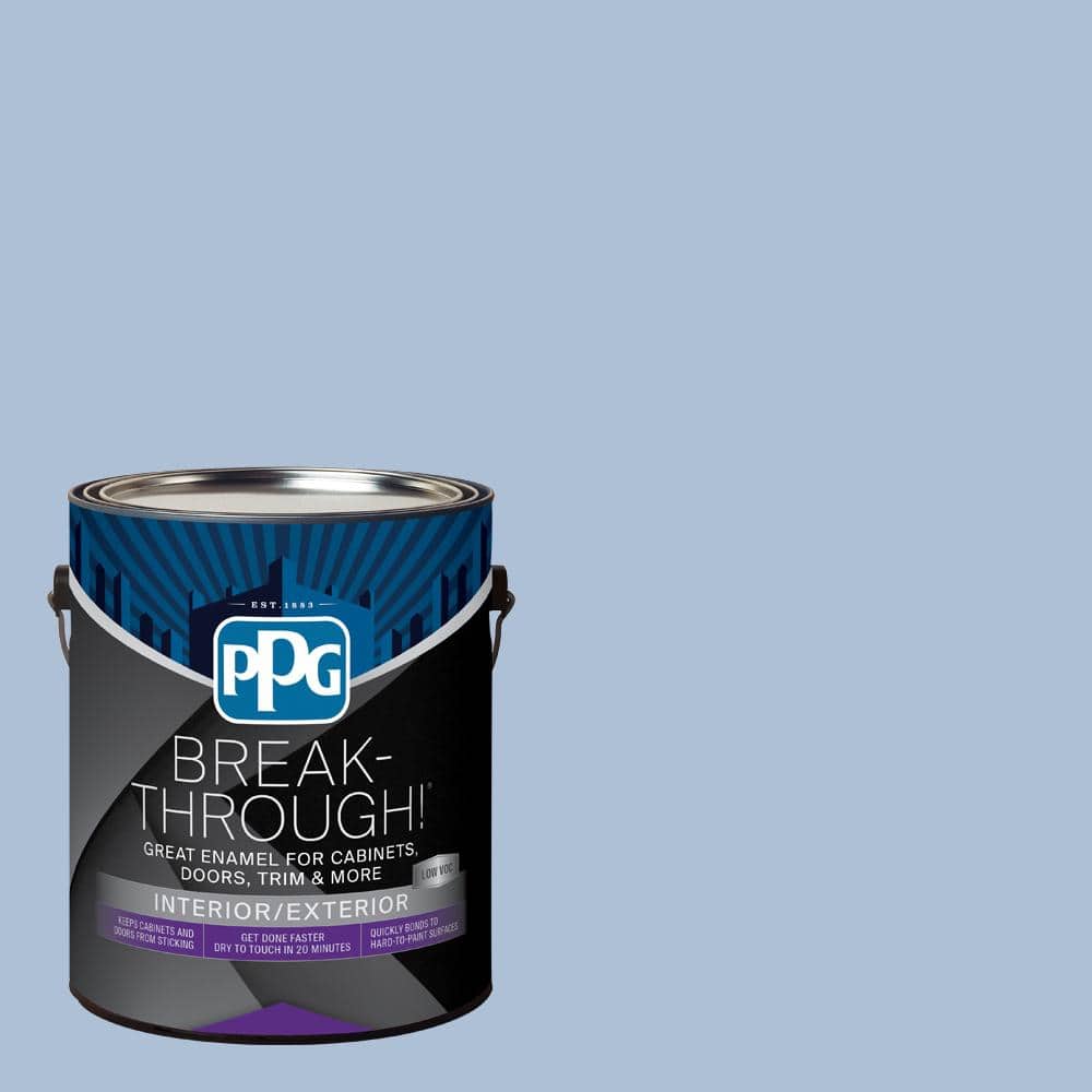 Break-Through! 1 gal. PPG1162-3 Blue Thistle Semi-Gloss Door, Trim ...