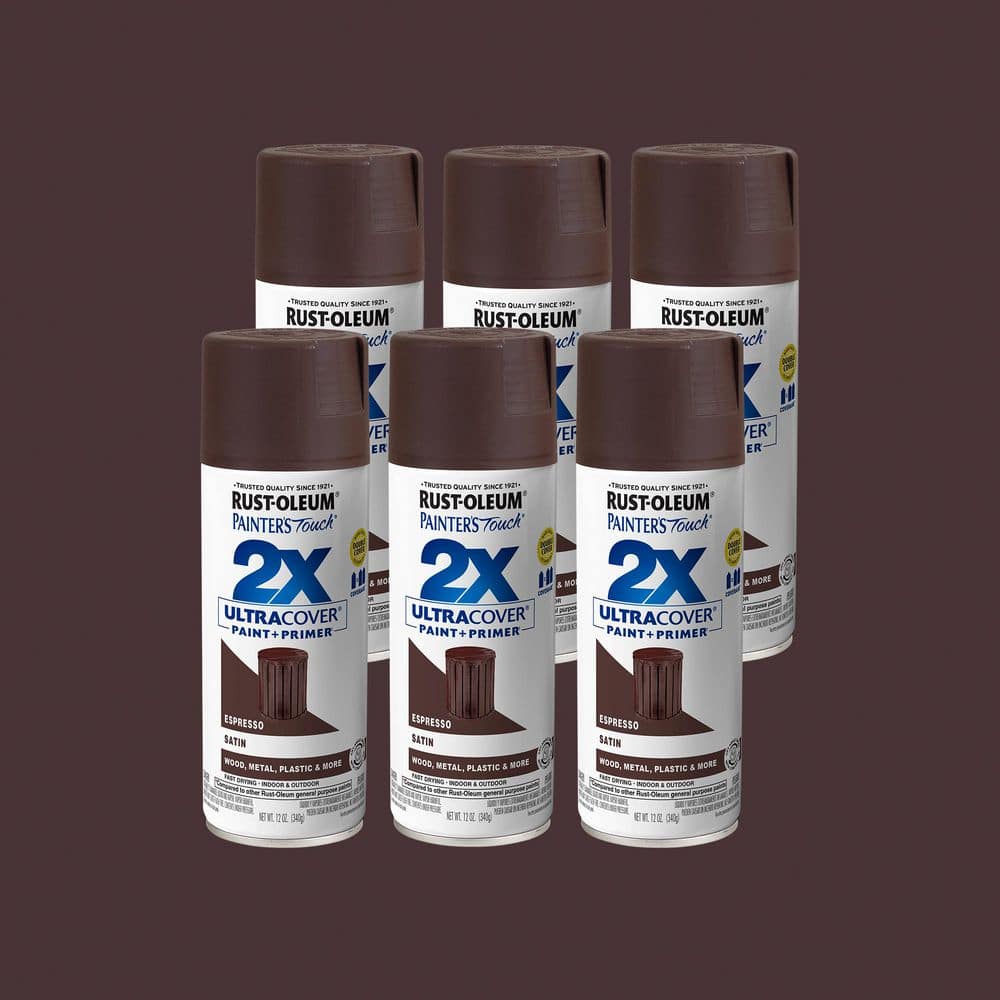 Rust-Oleum Painter's Touch 2X 12 oz. Satin Espresso General Purpose ...