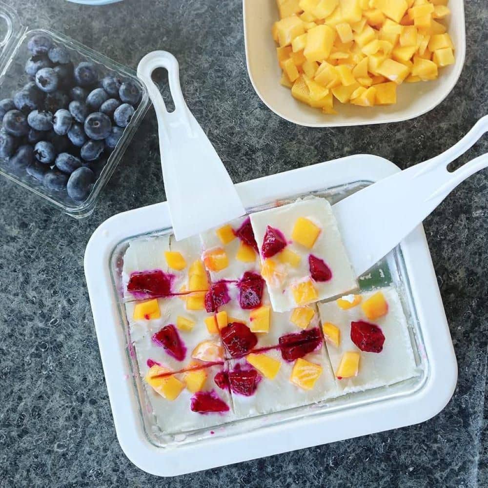 Ice Cream Roller Pan Set with 2-Scrapers, Ideal for Making Soft Ice ...