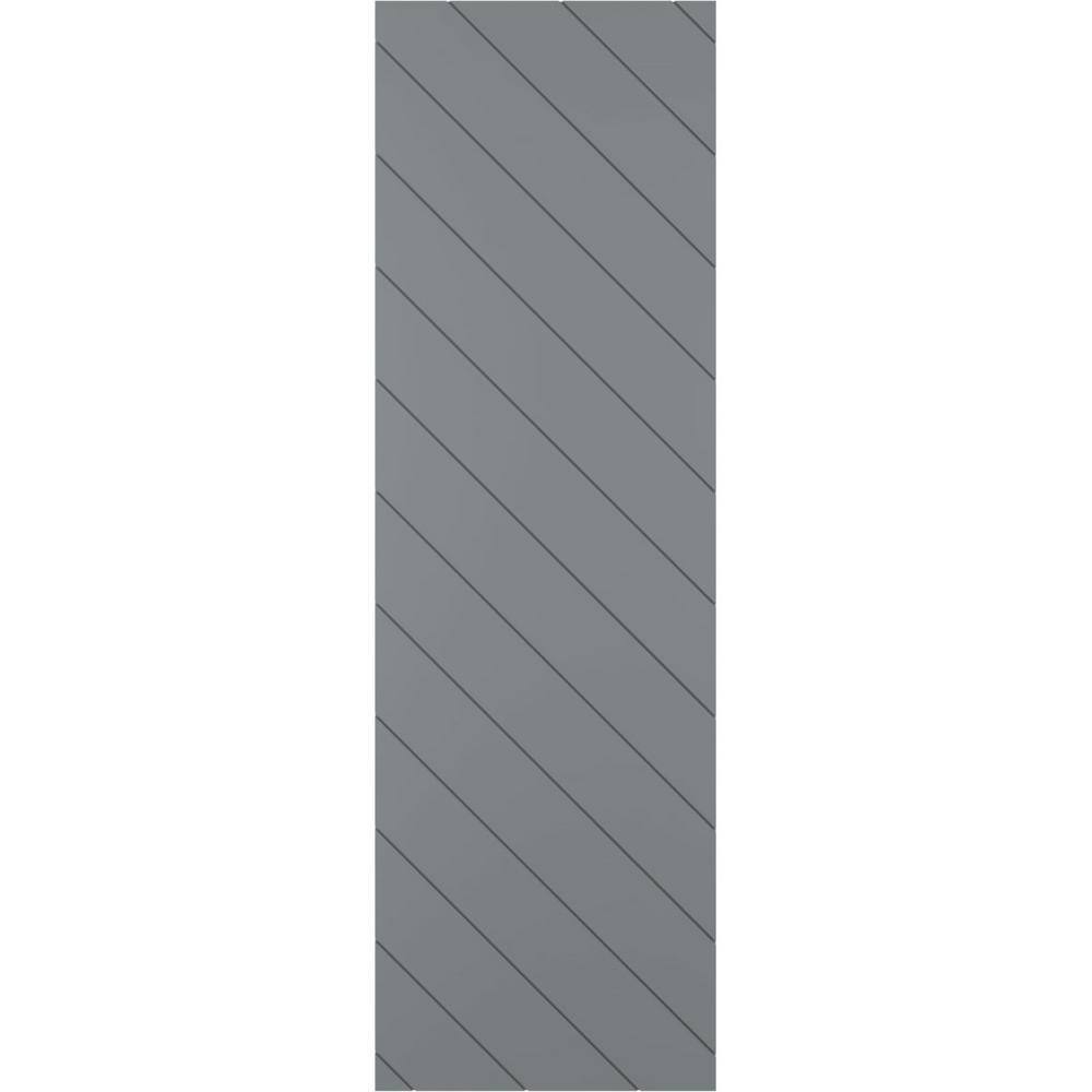 Ekena Millwork 18 in. W x 49 in. H True Fit PVC Diagonal Slat Modern ...