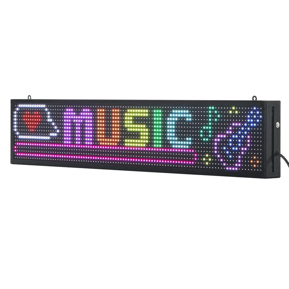 SKYSHALO Programmable LED Sign, P10 Full Color Digital Scrolling Panel ...