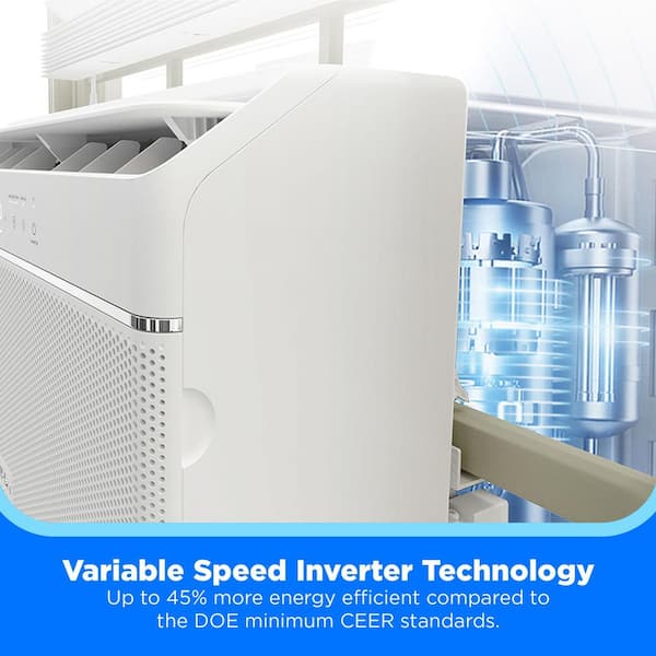 Midea 12,000 BTU 115-Volt U Plus Shaped Smart Inverter Window Air Conditioner Wi-Fi, for up to ...