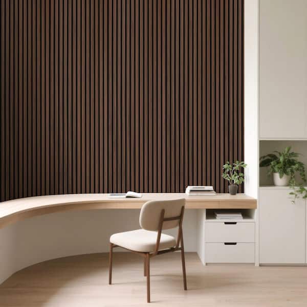 Art3dwallpanels 1/2 in. x 2 ft. x 8 ft. Walnut Square Edge MDF ...